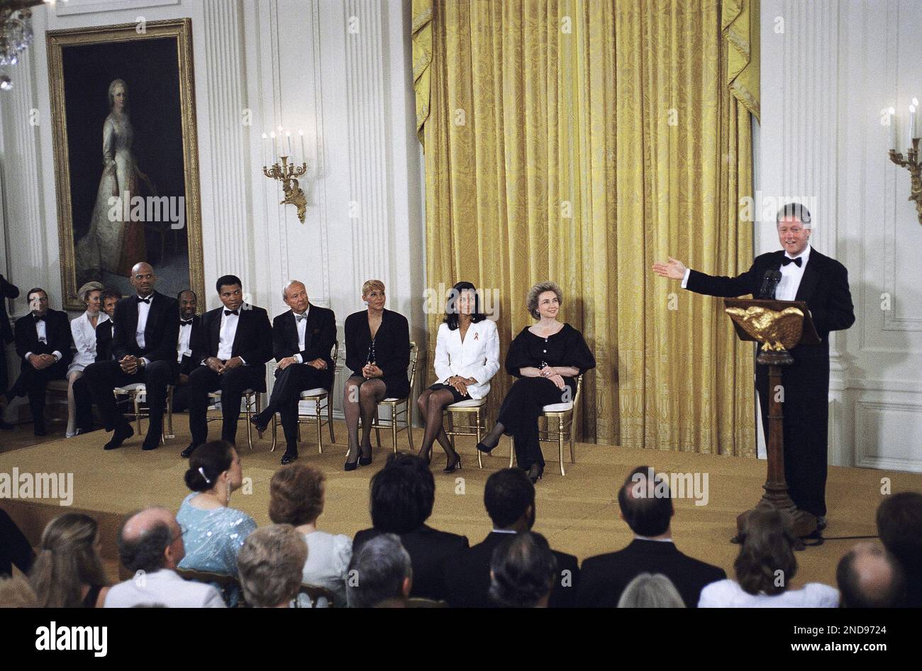 President Bill Clinton hosts a reception for athletes attending the ...