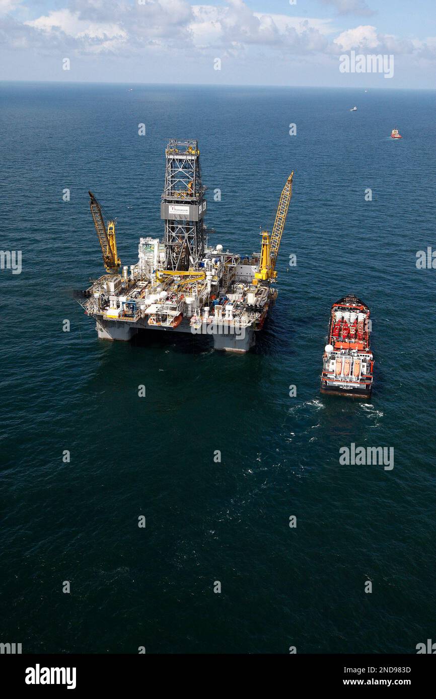 The Transocean Development Driller III, the rig responsible for ...