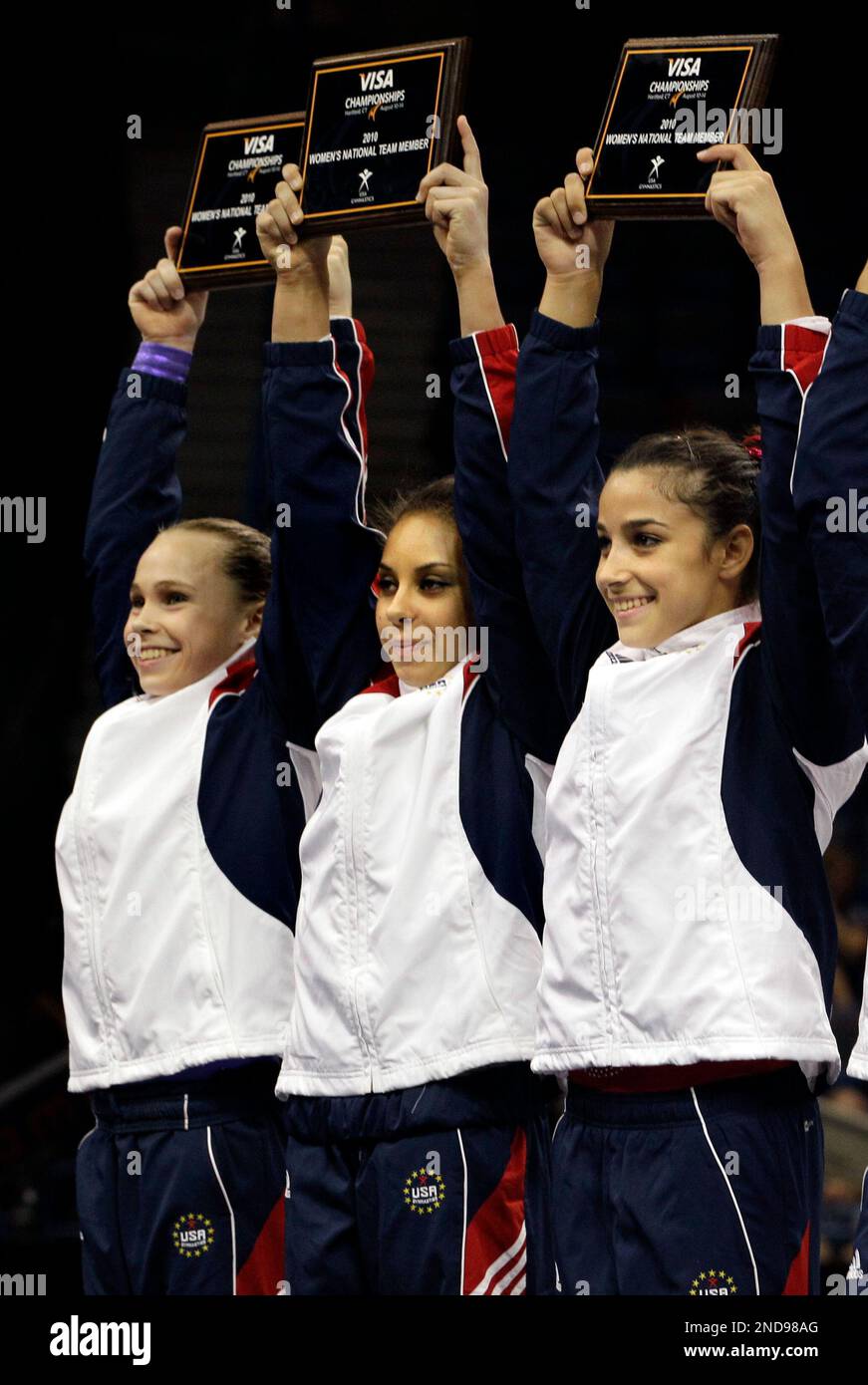 From left to right, gold medalist Rebecca Bross, silver medalist Mattie ...