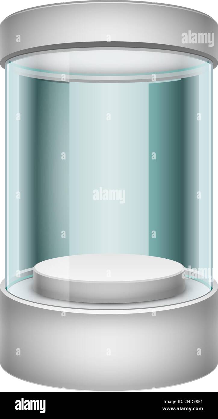 Transparent glass cylinder pedestal Stock Vector Images - Alamy