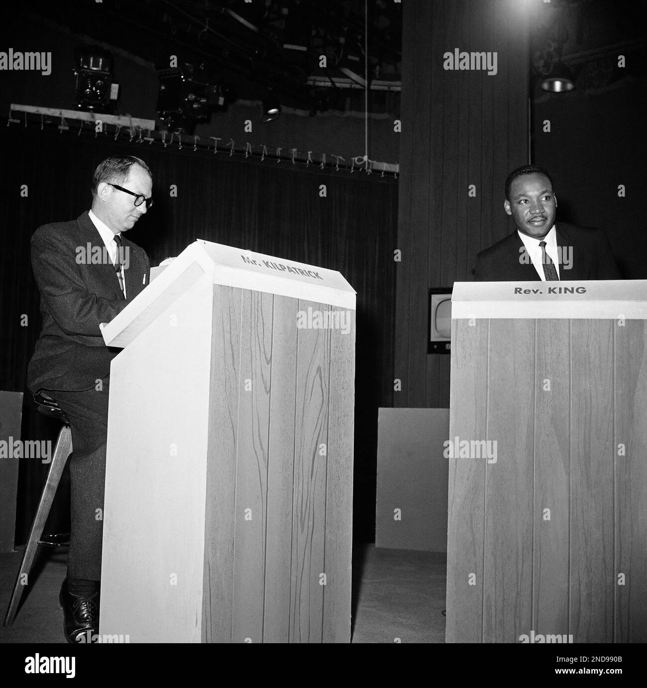 FILE - In this Nov. 26, 1960 file photo, James J. Kilpatrick, left, an ...