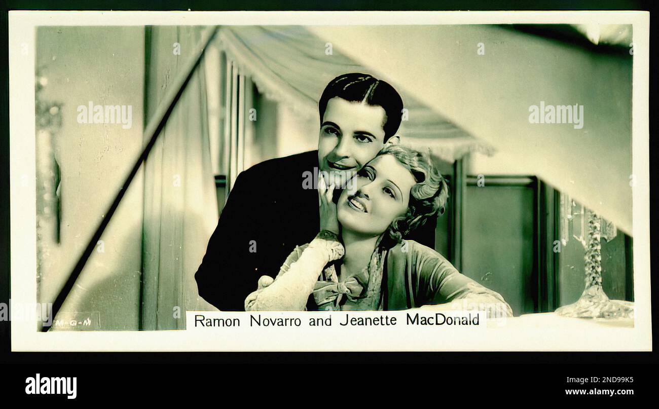 Portrait of Ramon Novarro & Jeanette MacDonald - Vintage Cigarette Card ...