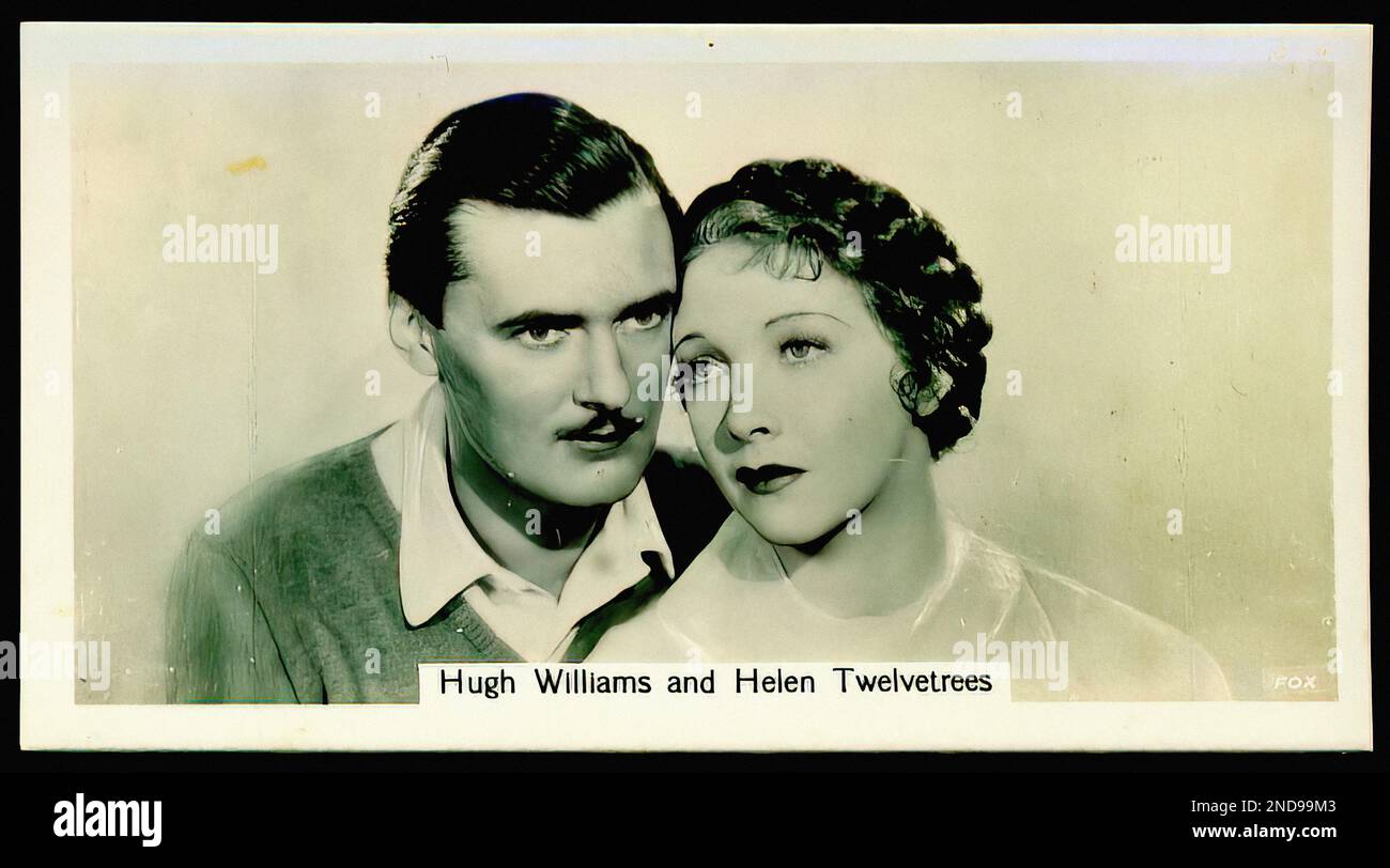 Portrait of Hugh Williams & Helen Twelvetrees - Vintage Cigarette Card ...
