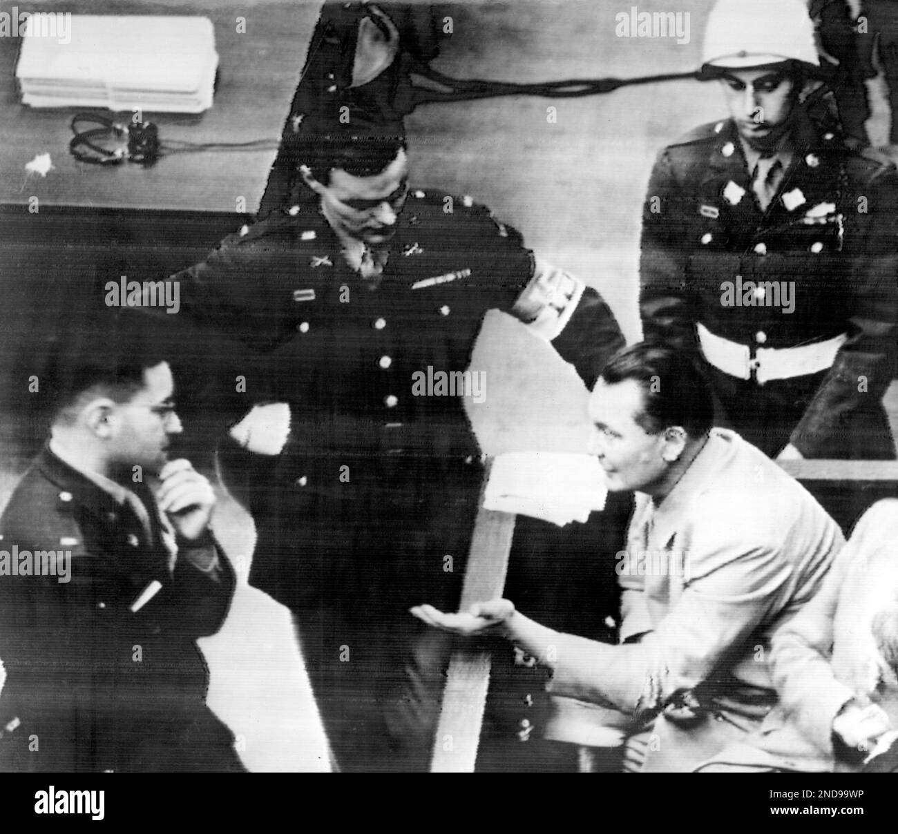 During a recess of the War Crimes Trials at Nuremberg, Germany Nov. 24 ...