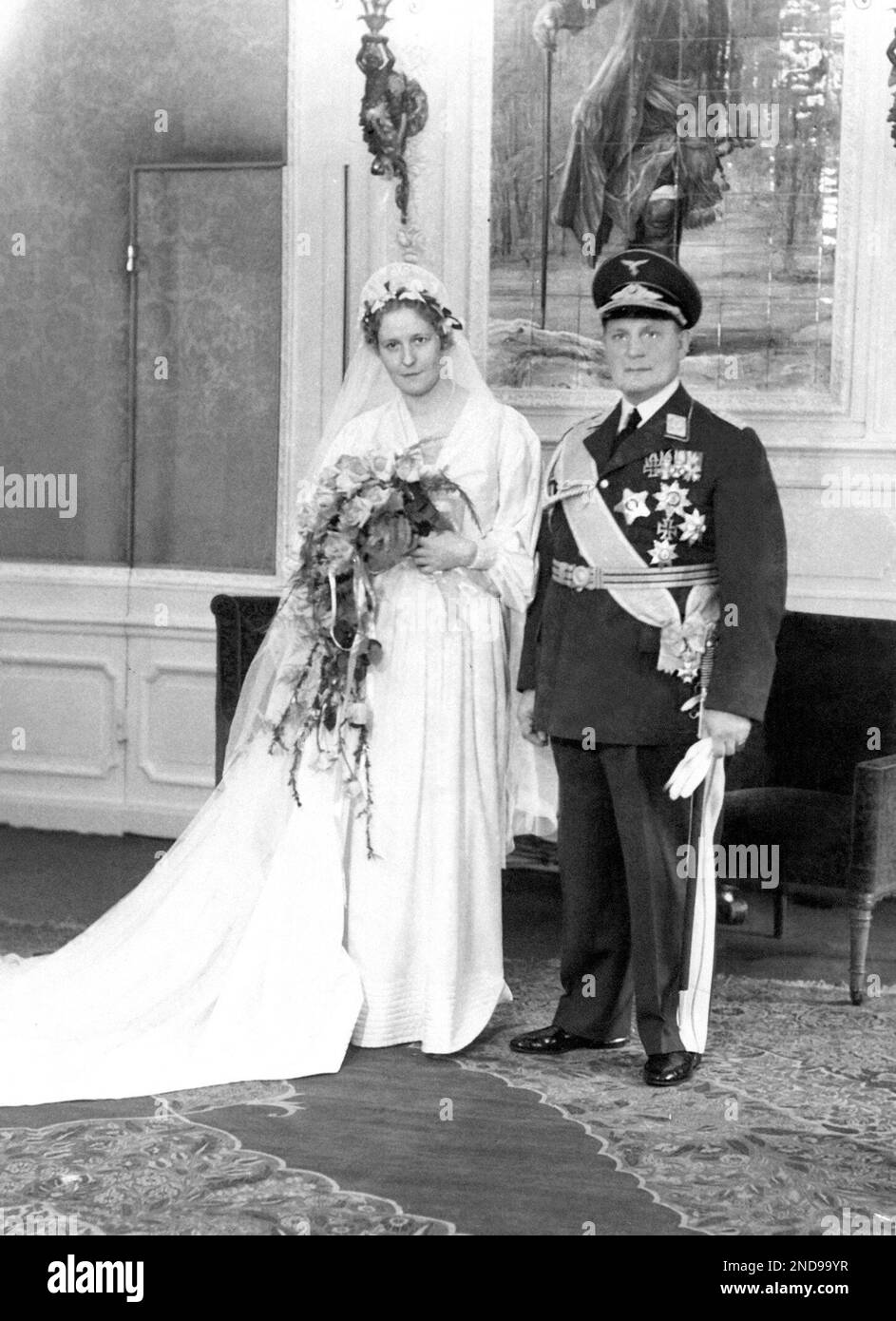 Prussian Premier Minister Hermann Goering, photographed with his wife ...