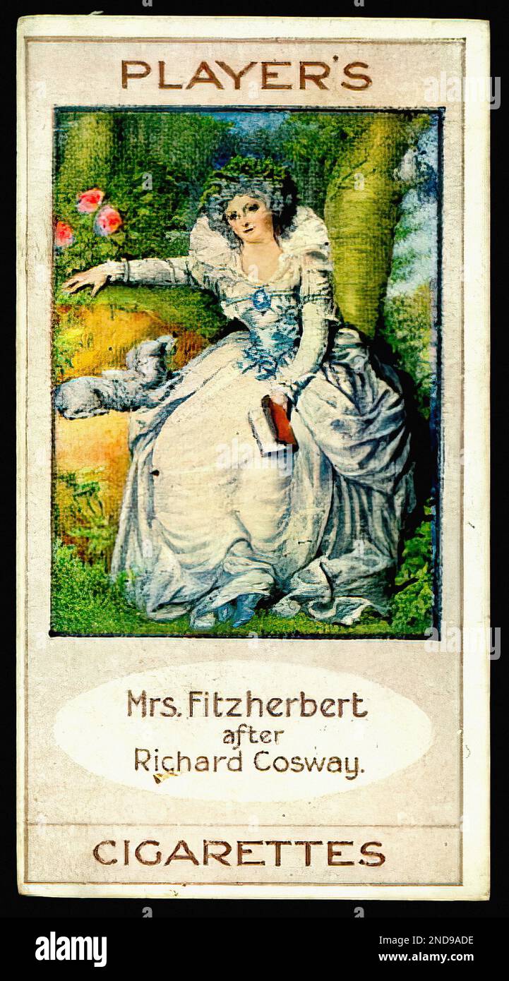 Portrait of Mrs Fitzherbert - Vintage Cigarette Card Stock Photo - Alamy