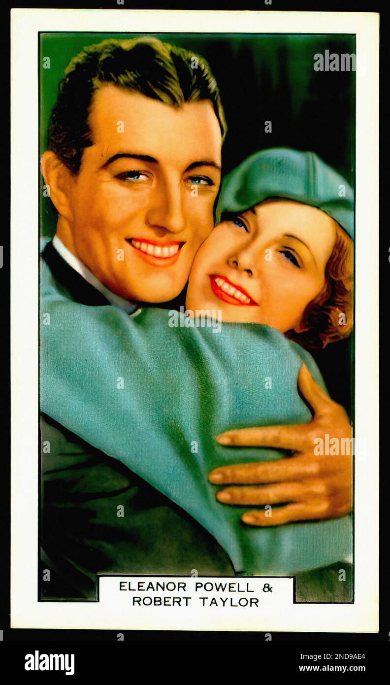Portrait of Eleanor Powell & Robert Taylor - Vintage Cigarette Card ...