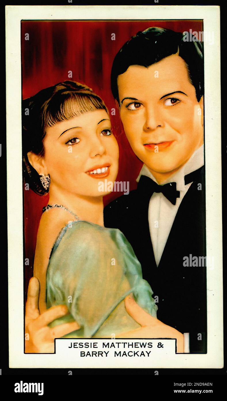 Portrait of Jessie Matthews & Barry Mackay - Vintage Cigarette Card ...