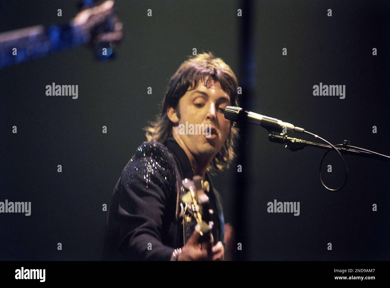 Paul McCartney performing in concert at Maple Leaf Gardens in Toronto ...