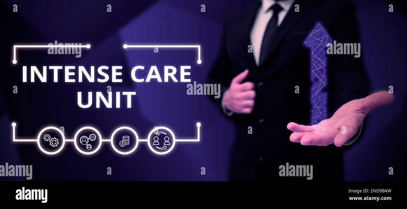 Writing displaying text Intense Care Unit. Business approach a unit in ...