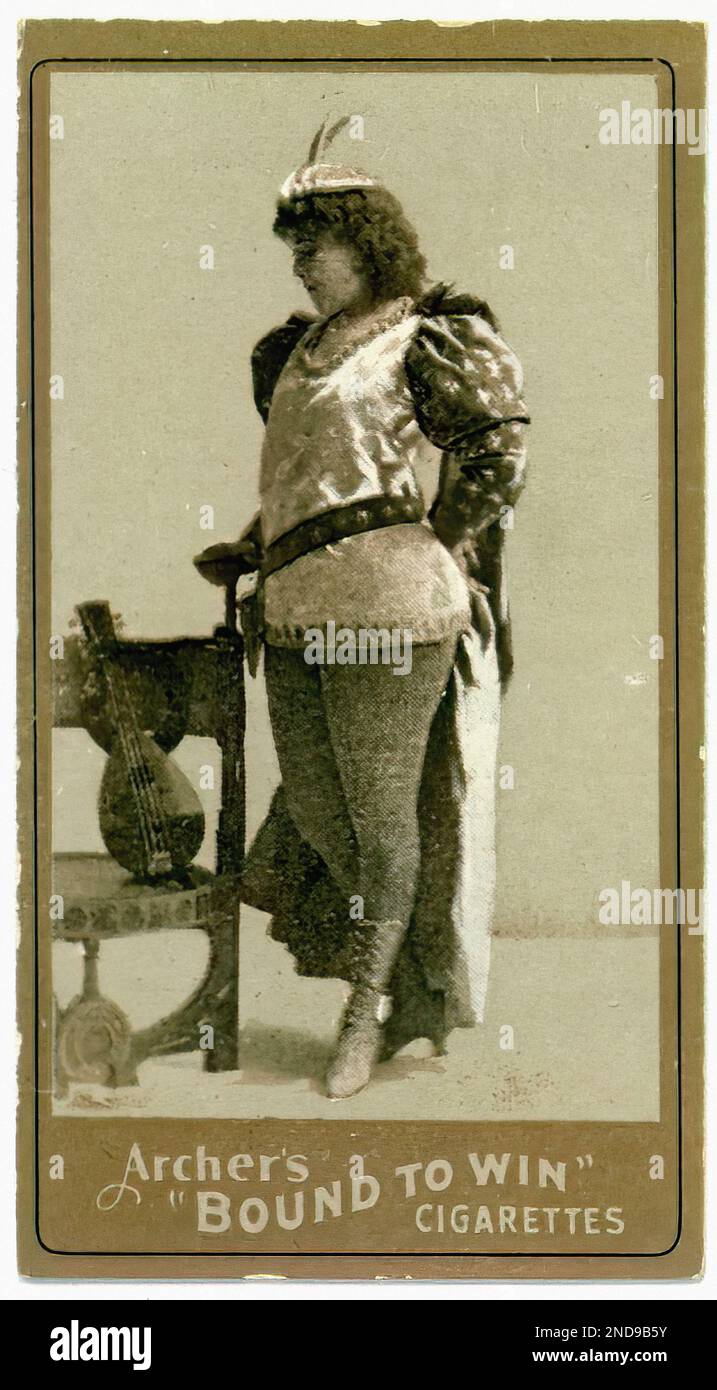 Portrait of Archer's Bound to Win - Vintage Cigarette Card Stock Photo ...