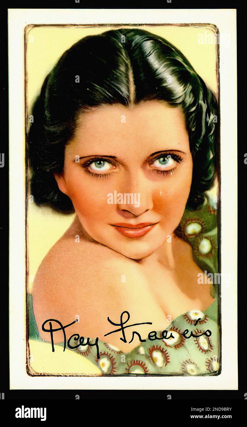 Portrait of actress Kay Francis - Vintage Cigarette Card 02 Stock Photo ...