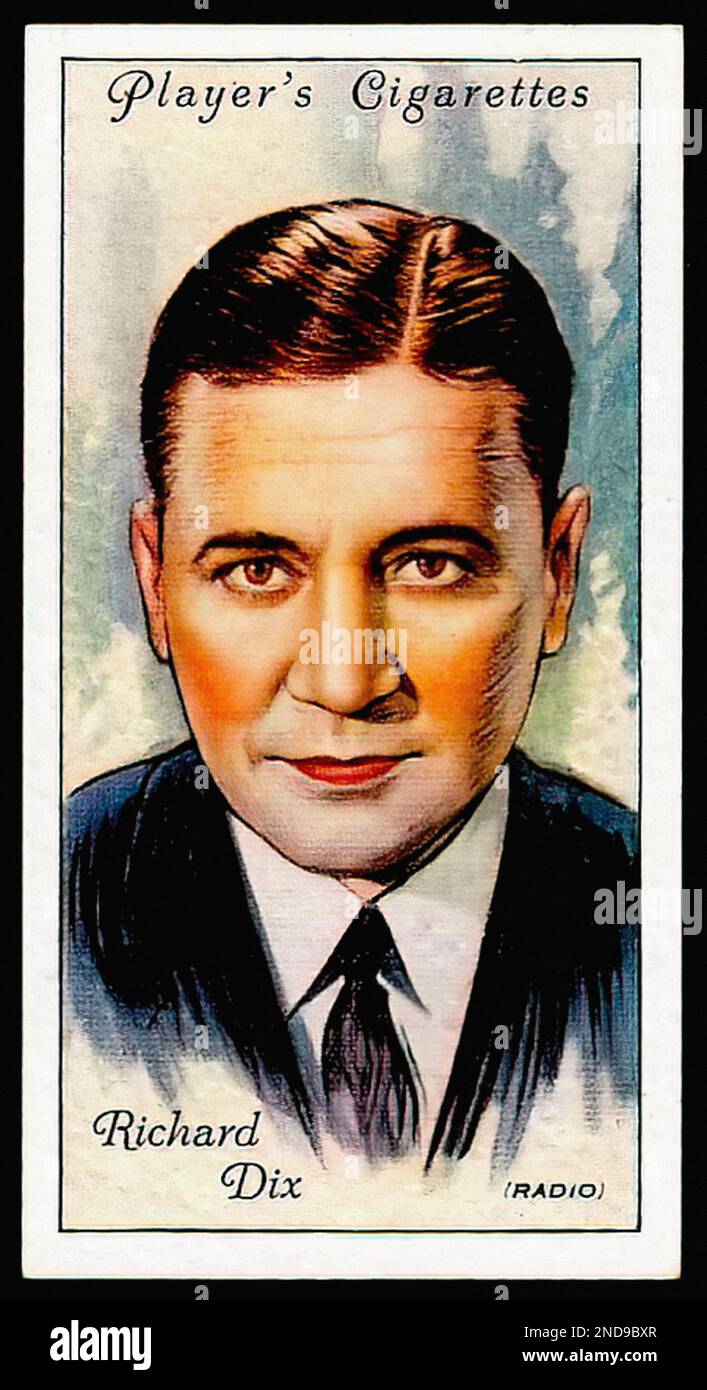 Portrait of Richard Dix - Vintage Cigarette Card Stock Photo - Alamy