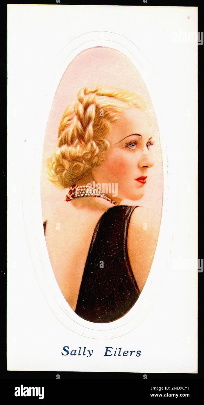 Portrait of Sally Eilers - Vintage Cigarette Card 04 Stock Photo - Alamy