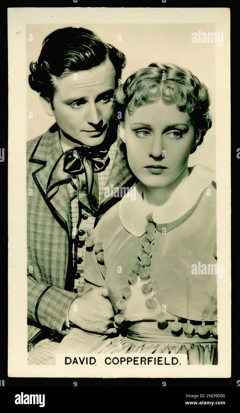 Portrait of David Copperfield - Vintage Cigarette Card Stock Photo - Alamy