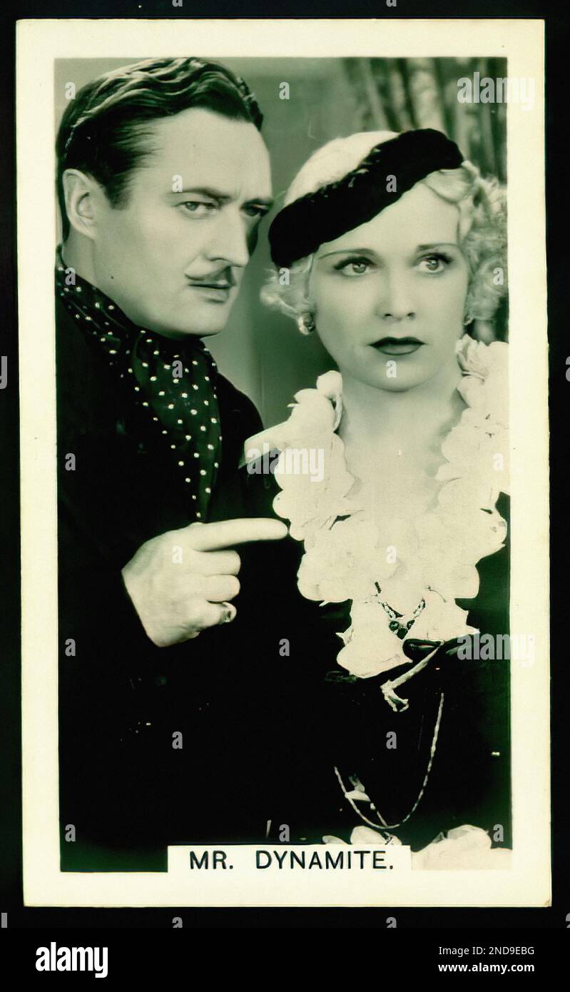 Portrait of Mr Dynamite - Vintage Cigarette Card Stock Photo - Alamy