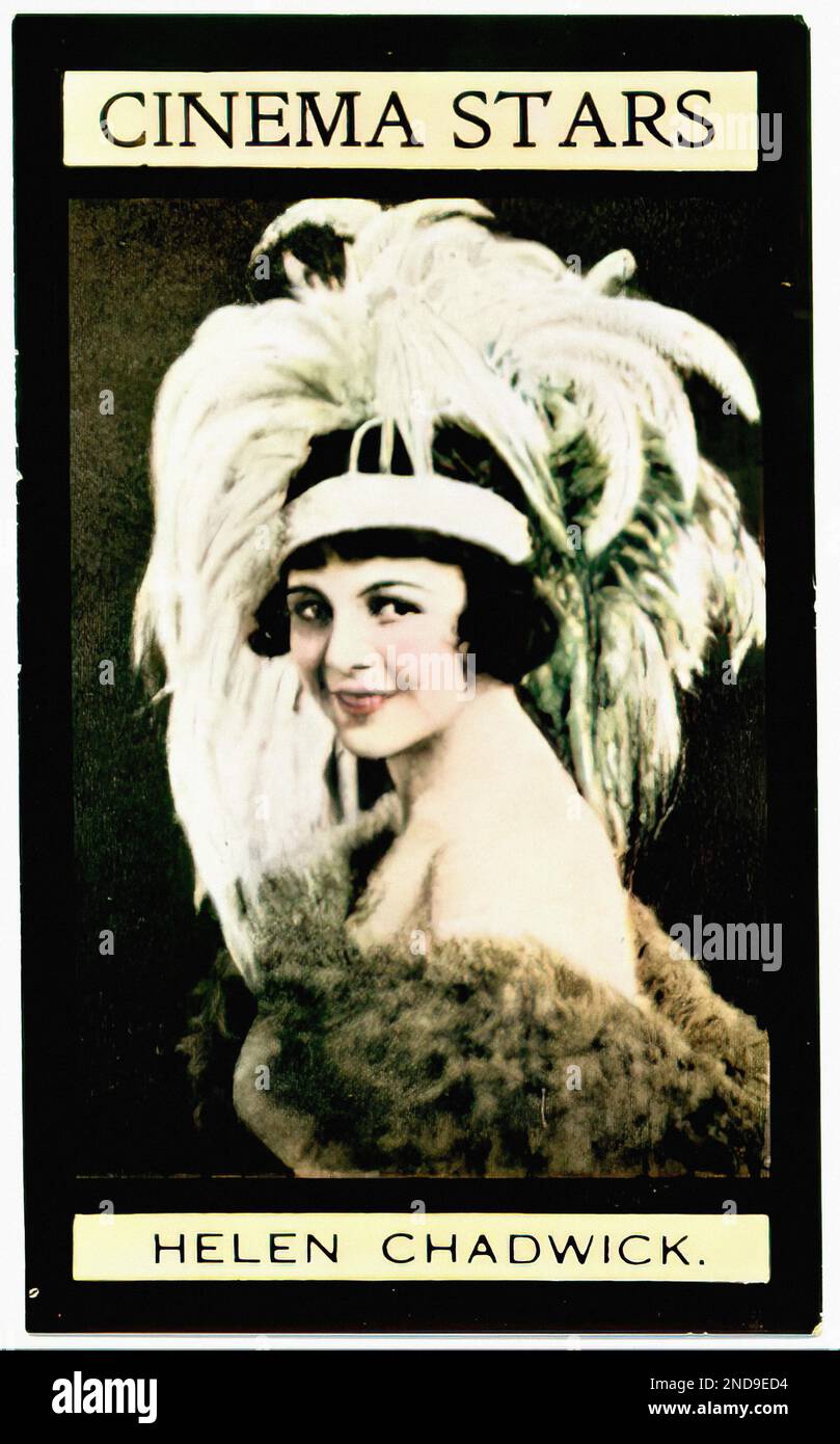 Portrait of Helen Chadwick - Vintage Cigarette Card Stock Photo - Alamy
