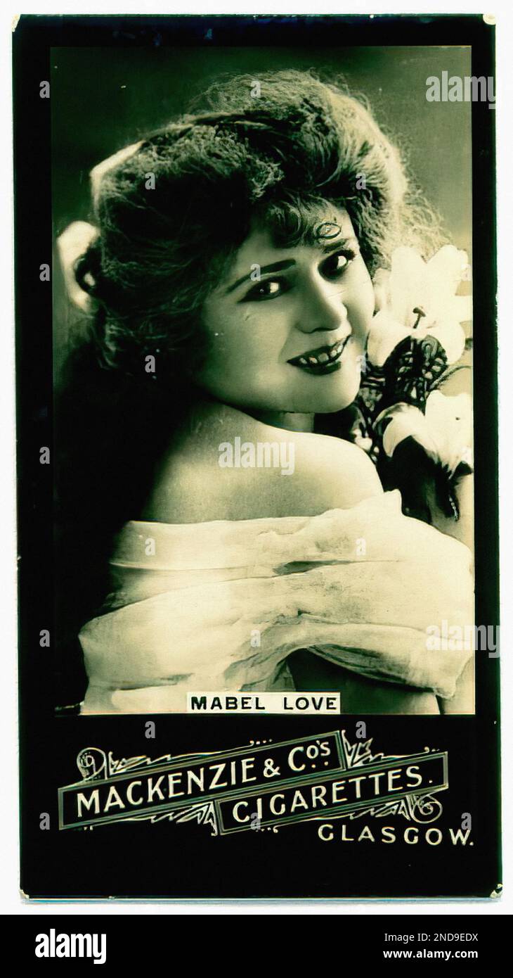 Portrait of Mabel Love - Vintage Cigarette Card Stock Photo - Alamy