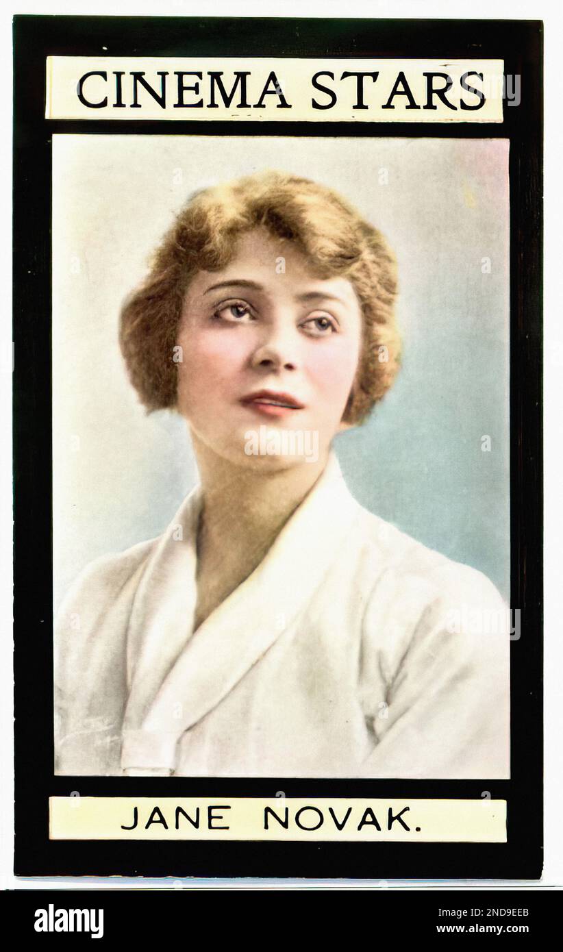 Portrait of Jane Novak - Vintage Cigarette Card Stock Photo - Alamy