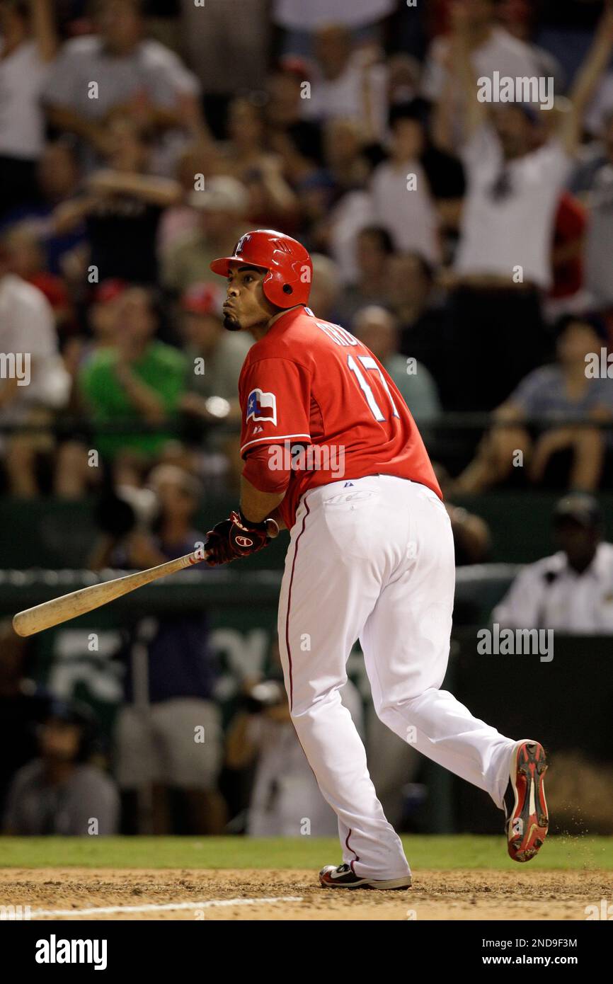 Texas Rangers' Nelson Cruz (17) during a baseball game against the ...