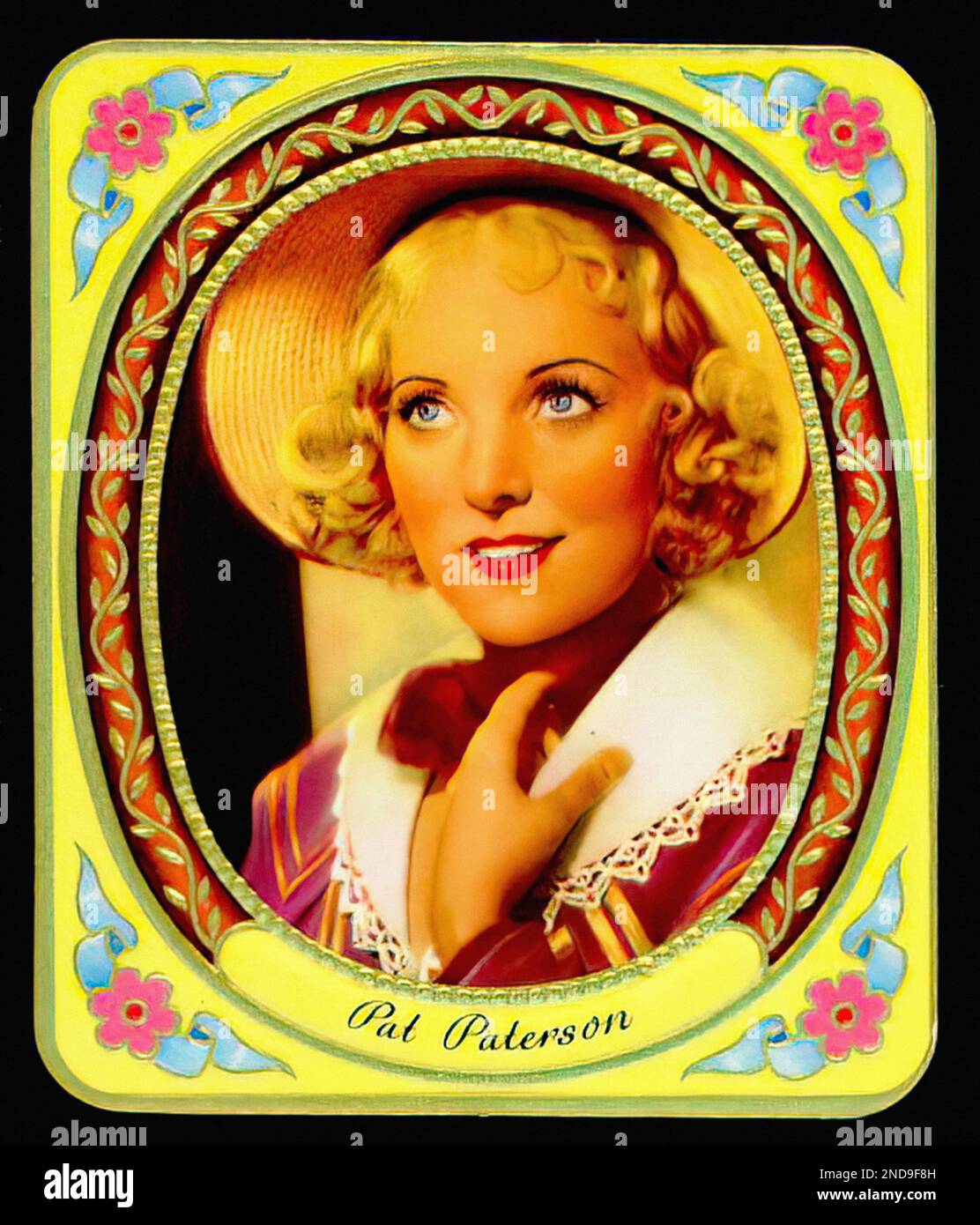 Portrait of Pat Paterson - Vintage German Cigarette Card 02 Stock Photo ...