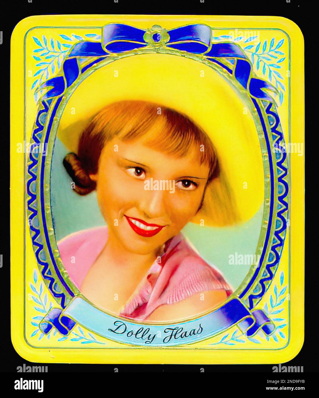 Portrait of Dolly Haas - Vintage German Cigarette Card 03 Stock Photo ...