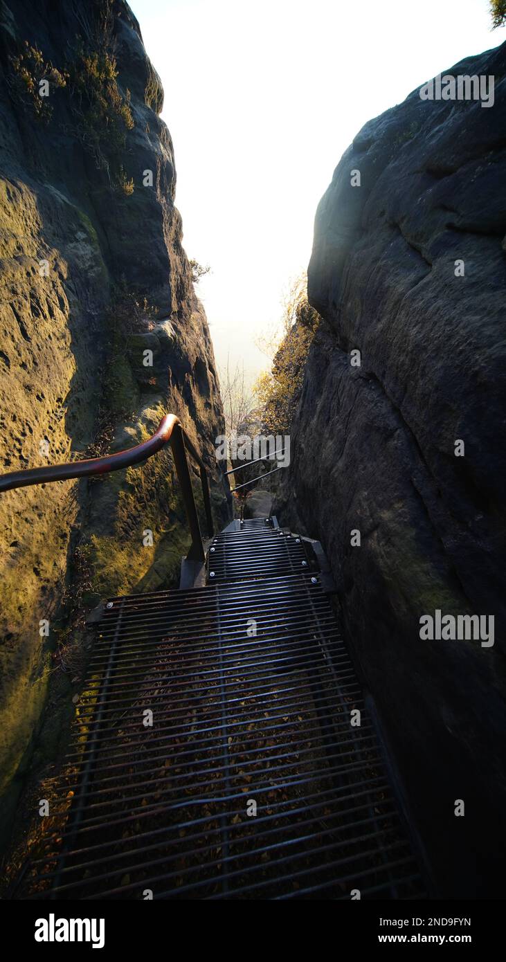 Stairs between rocks hi-res stock photography and images - Alamy