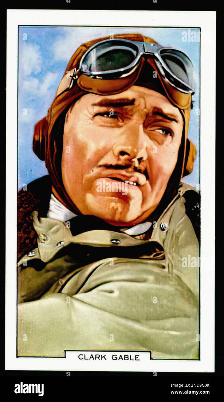 Portrait of Clark Gable - Vintage Cigarette Card Stock Photo - Alamy