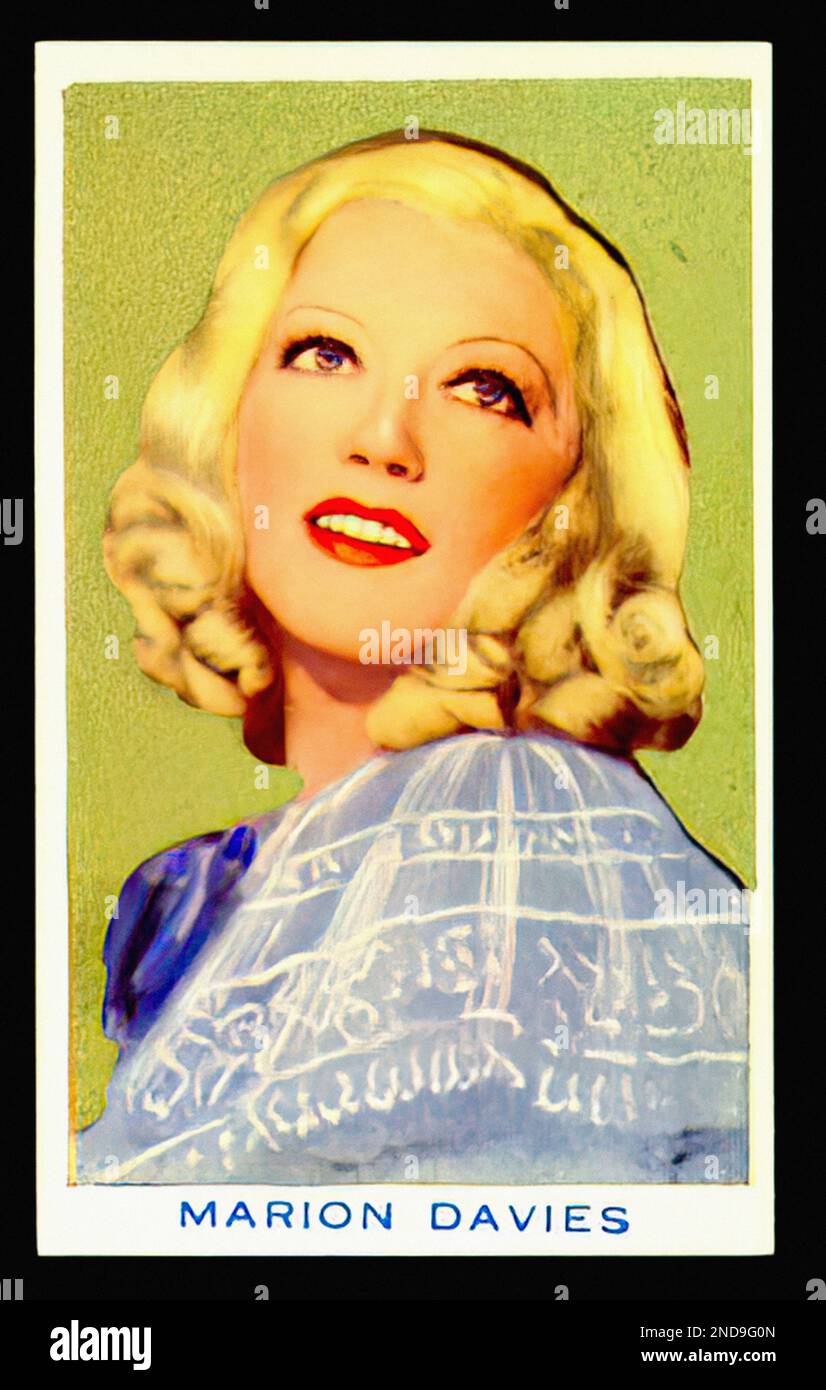 Portrait of Marion Davies - Vintage Cigarette Card 04 Stock Photo - Alamy