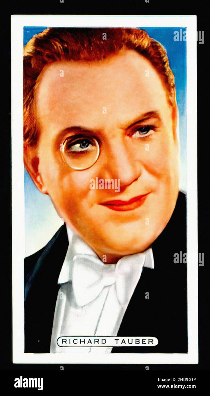Portrait of Richard Tauber - Vintage Cigarette Card Stock Photo - Alamy