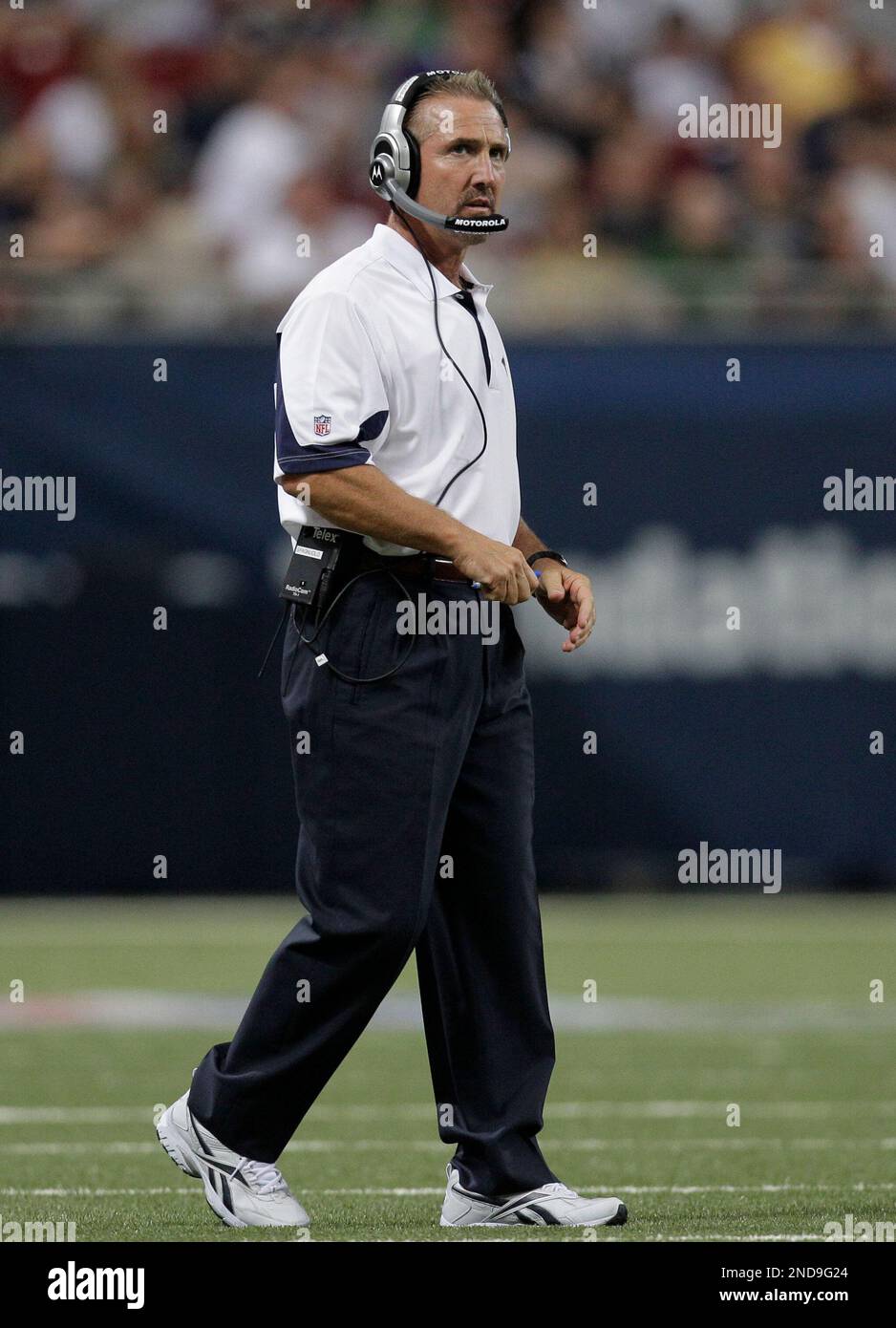 St. Louis Rams head coach Steve Spagnuolo is seen on the sidelines ...