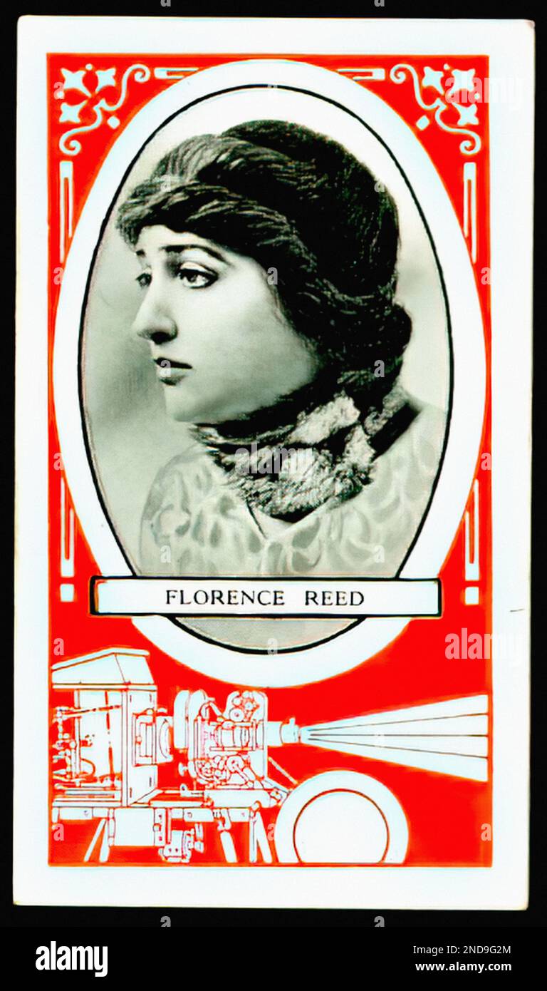 Portrait of Silent Cinema Star Florence Reed - Vintage Cigarette Card ...