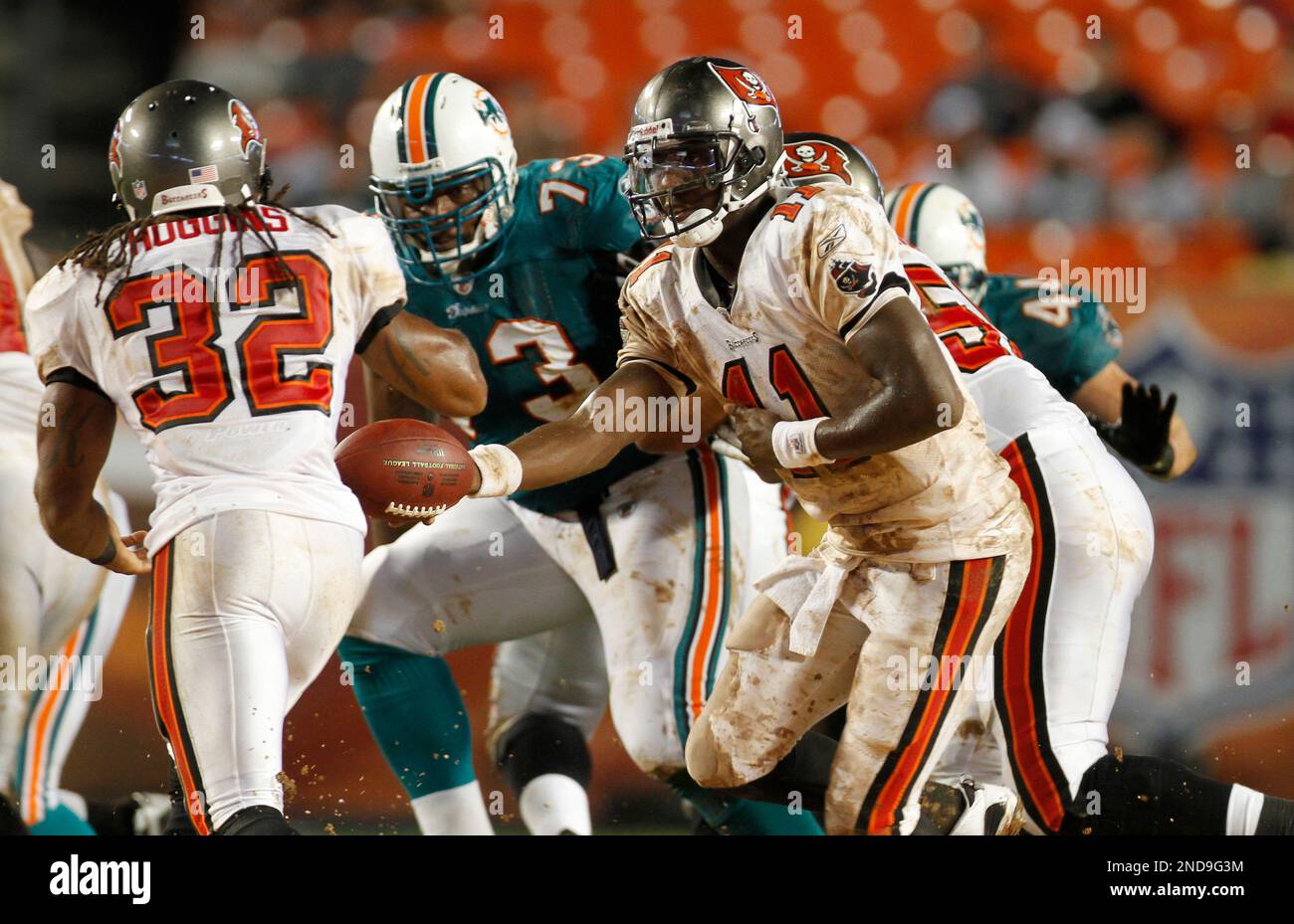 Tampa Bay Buccaneers quarterback Josh Johnson (11) hands off the ...