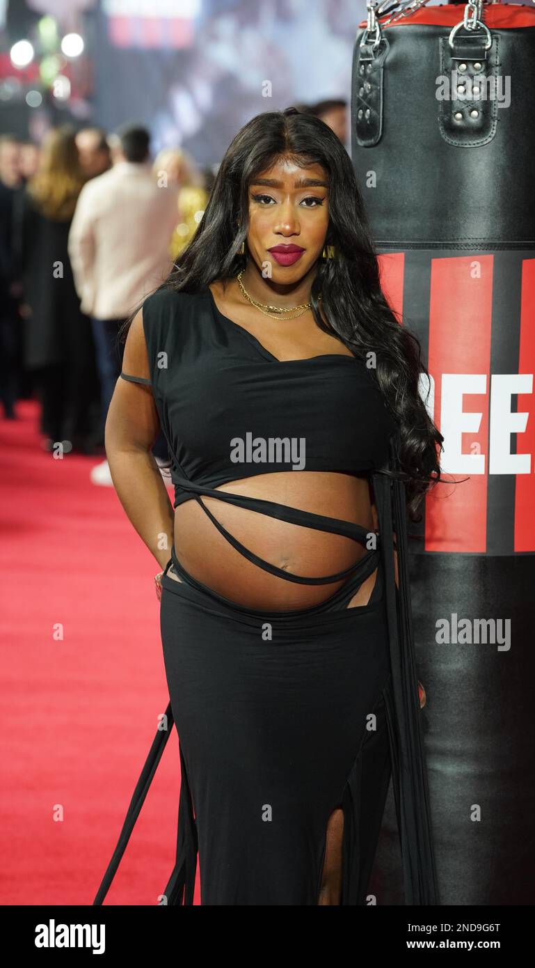 Kamille Purcell attends the European premiere of Creed III at Cineworld ...