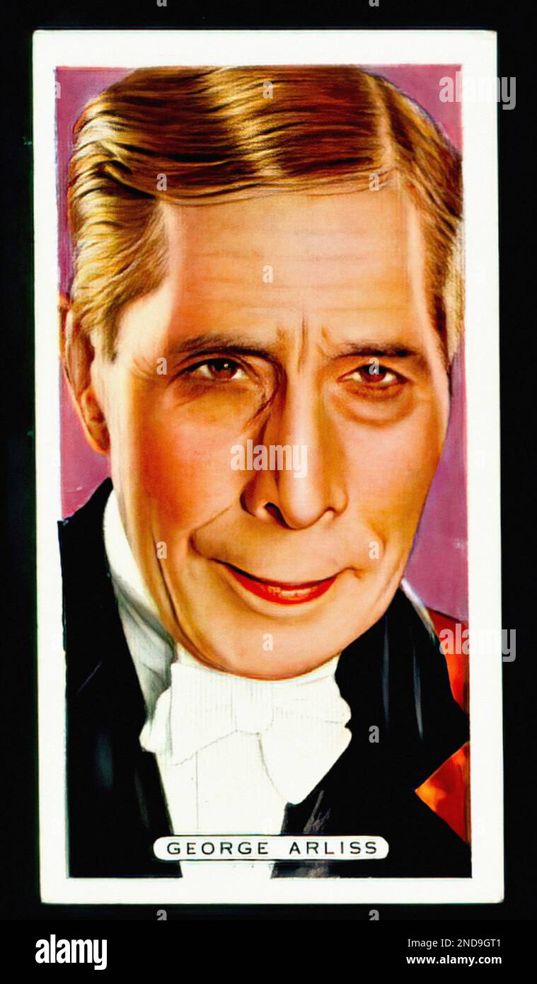 Portrait of George Arliss - Vintage Cigarette Card 01 Stock Photo - Alamy