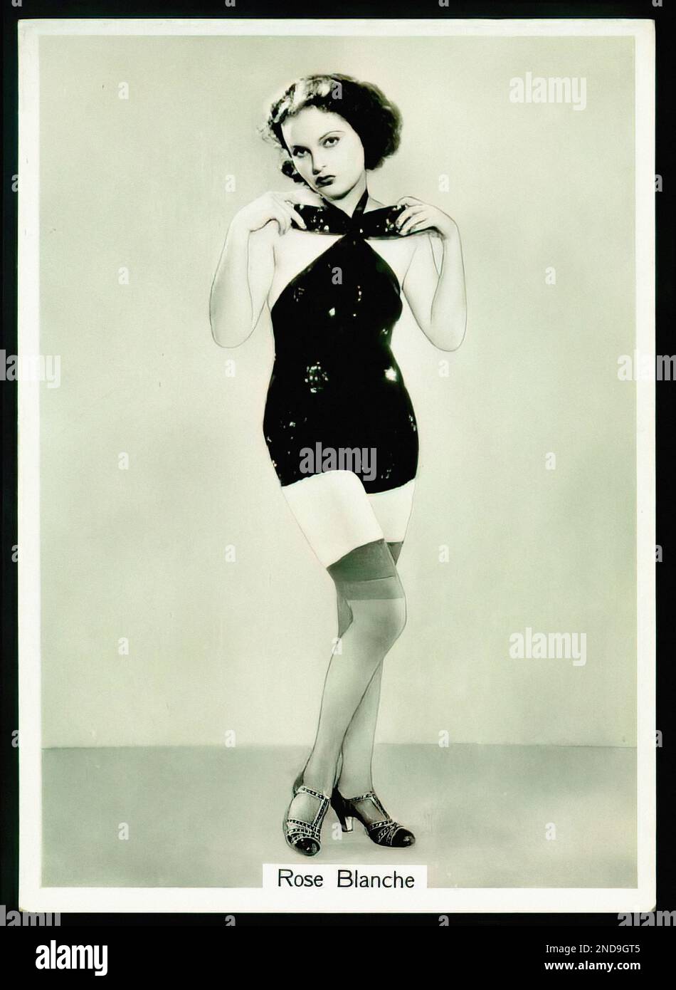 Portrait of Rose Blanche - Vintage Cigarette Card Stock Photo - Alamy