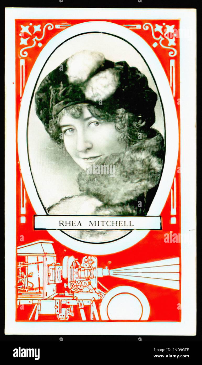 Portrait of Silent Cinema Star Rhea Mitchell - Vintage Cigarette Card ...