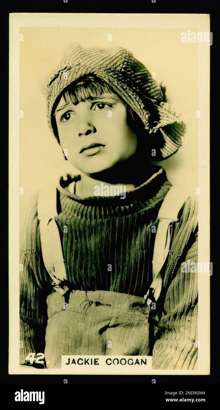 Portrait of Jackie Coogan - Vintage Cigarette Card Stock Photo - Alamy