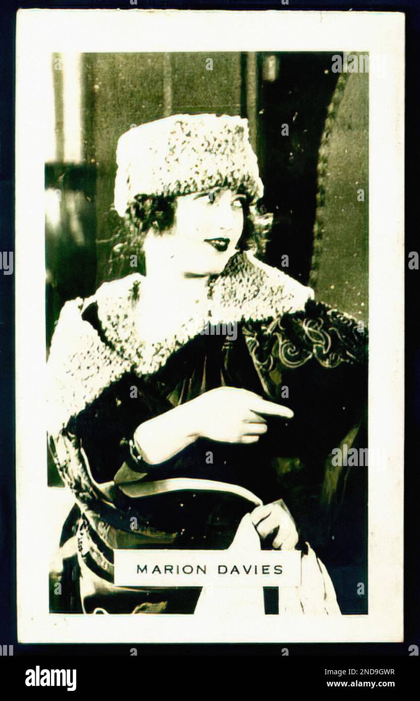 Portrait of Marion Davies - Vintage Cigarette Card 06 Stock Photo - Alamy