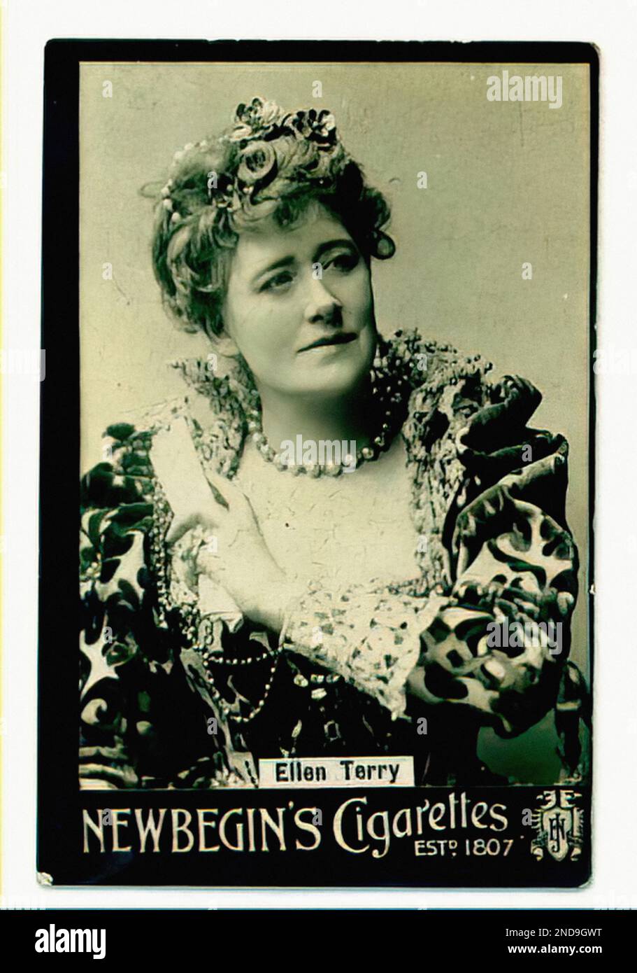 Portrait of Ellen Terry - Vintage Cigarette Card Stock Photo - Alamy