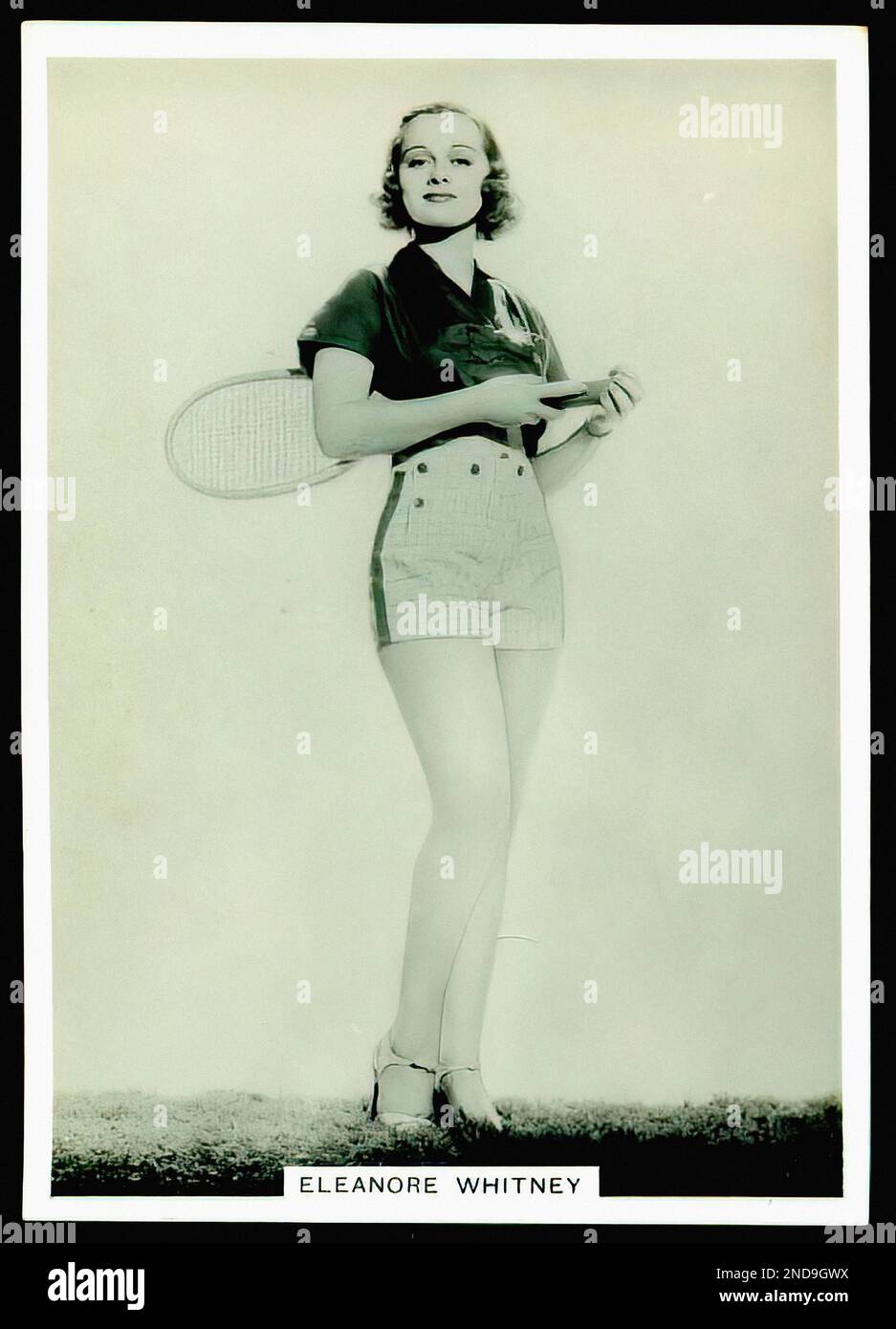 Portrait of Eleanore Whitney - Vintage Cigarette Card Stock Photo - Alamy