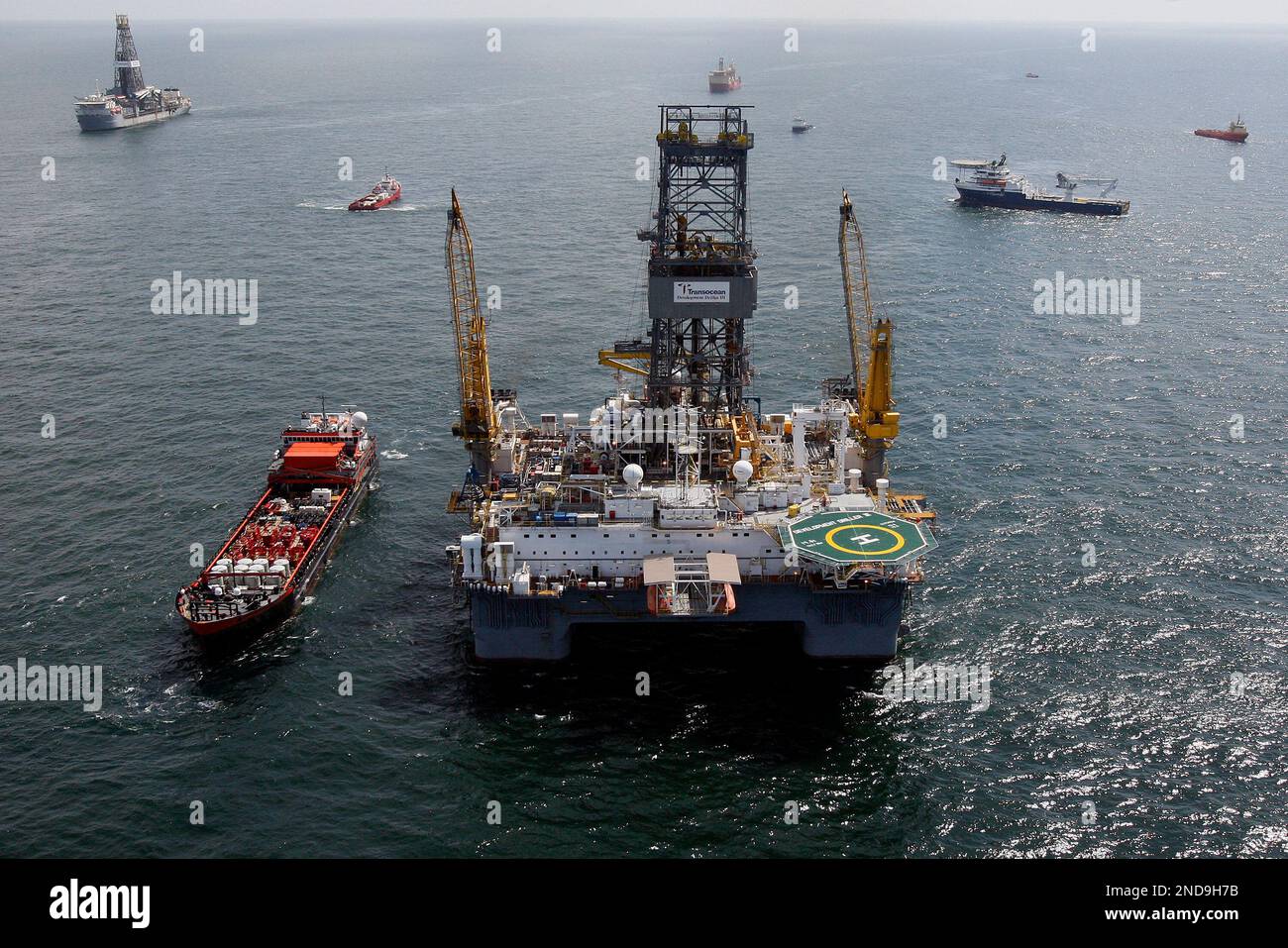 The Transocean Development Driller III, the rig responsible for ...