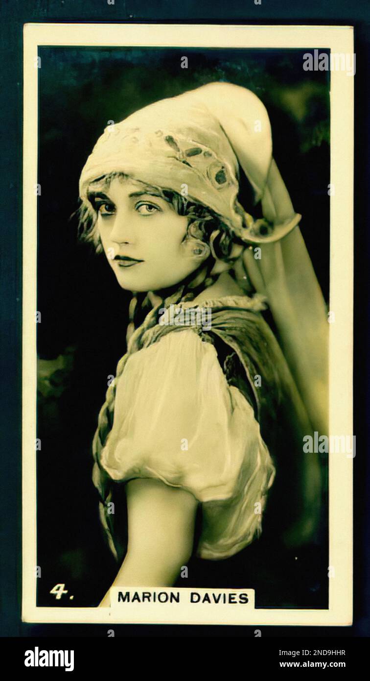 Portrait of Marion Davies - Vintage Cigarette Card Stock Photo - Alamy