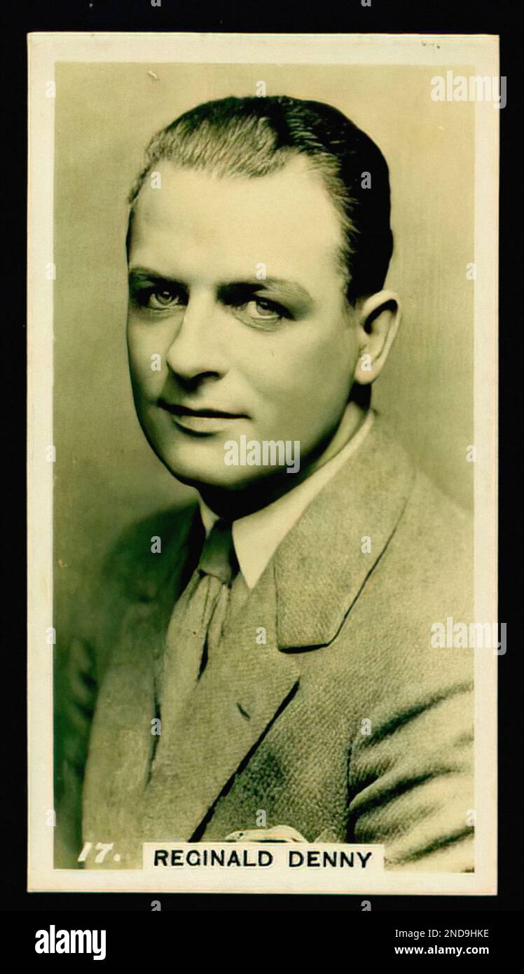 Portrait of Reginald Denny - Vintage Cigarette Card Stock Photo - Alamy