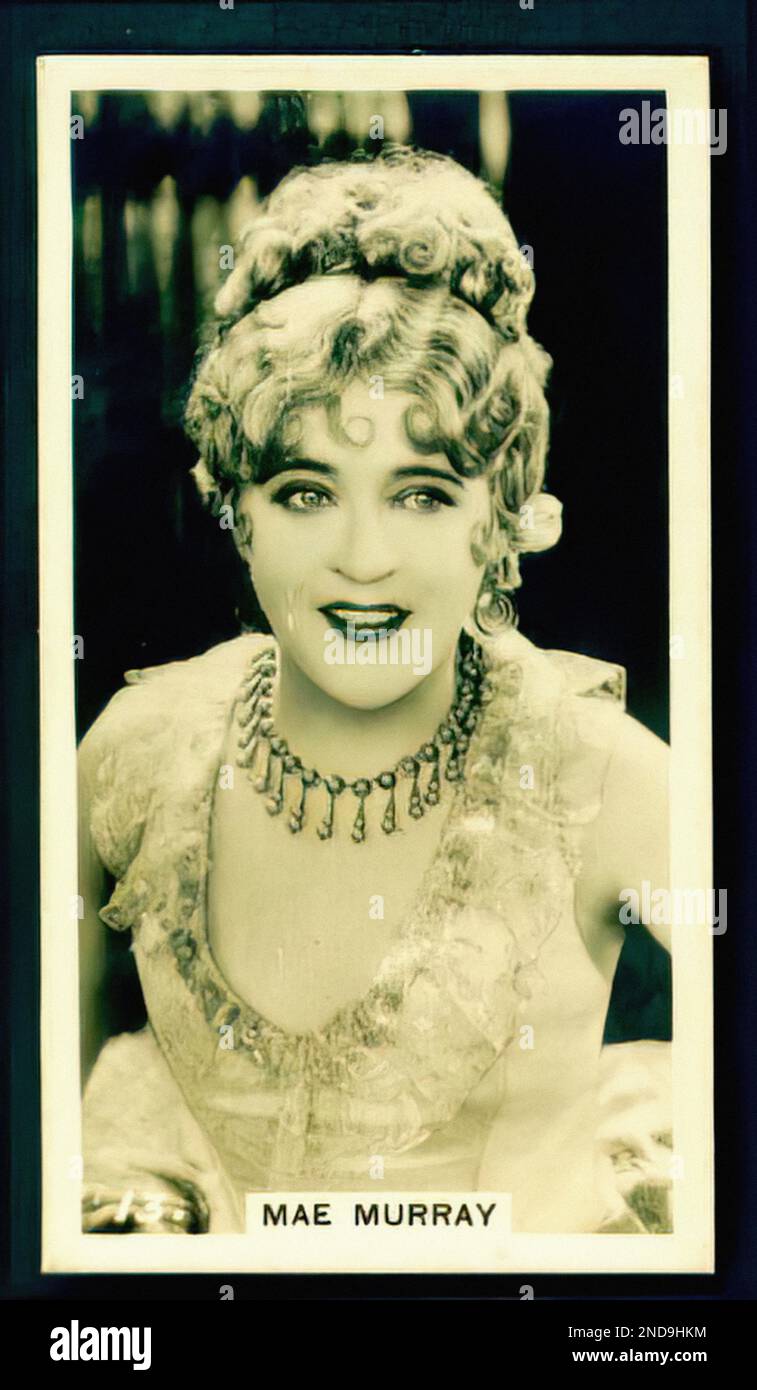 Portrait of Mae Murray - Vintage Cigarette Card Stock Photo - Alamy