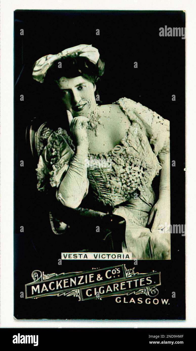 Portrait of Vesta Victoria - Vintage Cigarette Card Stock Photo - Alamy