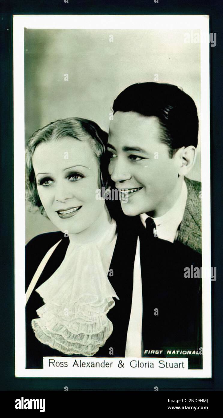 Portrait of Ross Alexander & Gloria Stuart - Vintage Cigarette Card ...