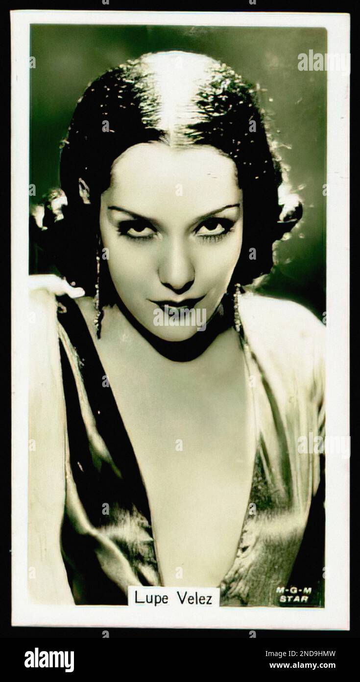 Portrait of Lupe Velez - Vintage Cigarette Card Stock Photo - Alamy