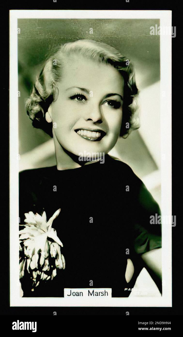 Portrait of Joan Marsh - Vintage Cigarette Card Stock Photo - Alamy