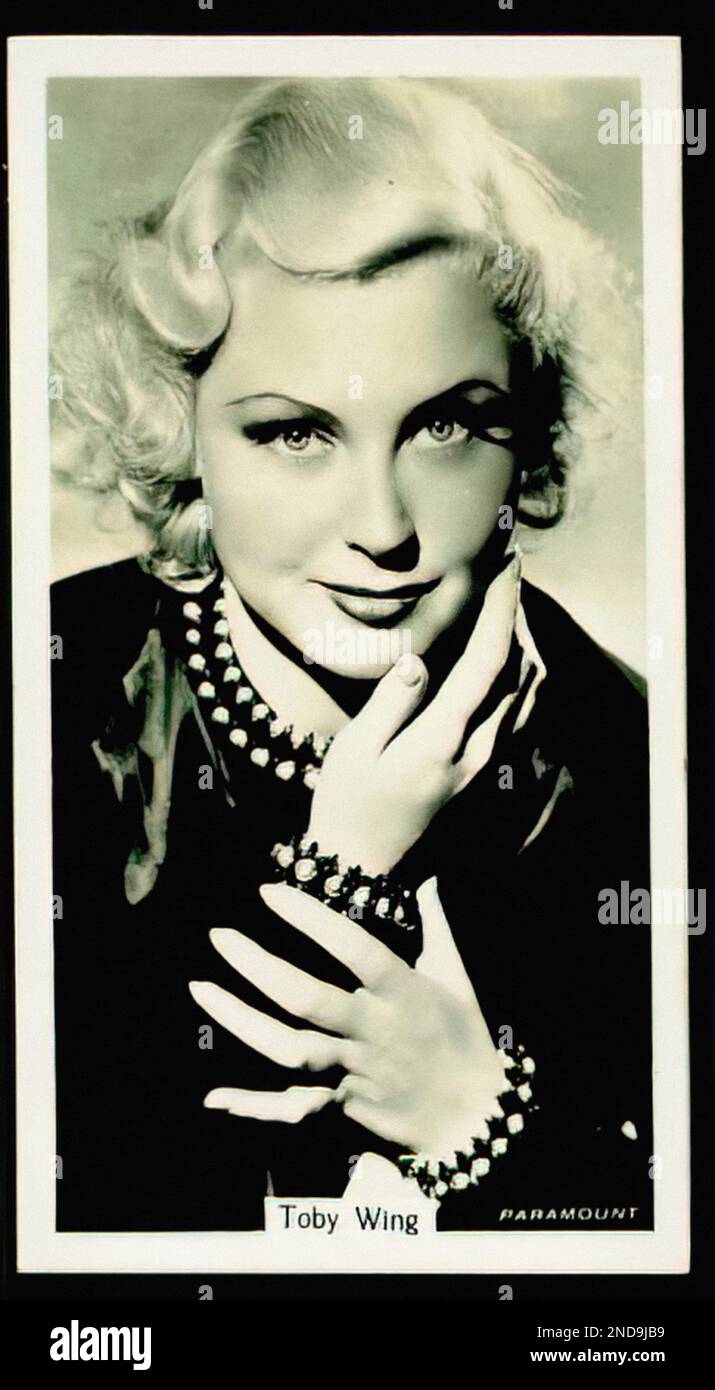 Portrait of Toby wing - Vintage Cigarette Card Stock Photo - Alamy